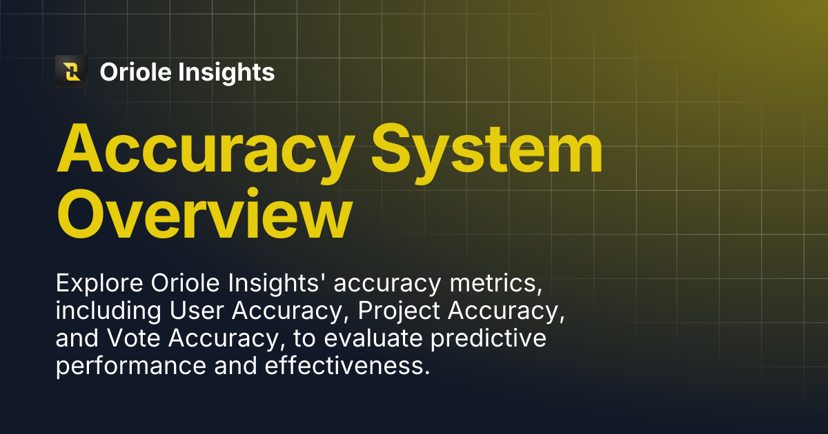 Accuracy System Overview | Oriole Insights